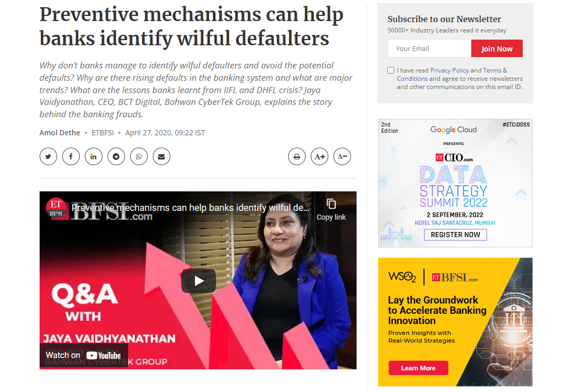 Preventive Mechanisms for Bank Defaulters | BCT Digital