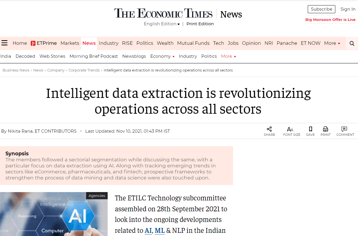 Intelligent Data Extraction Revolution | BCT Digital
