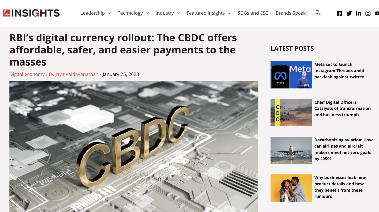 RBIs CBDC: Safer, Affordable Payments | BCT Digital