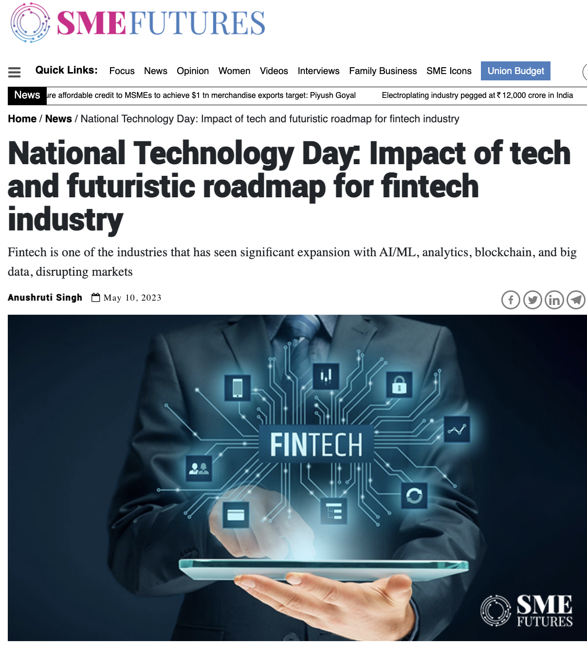National Tech Day: Fintech's Futuristic Roadmap | BCT Digital